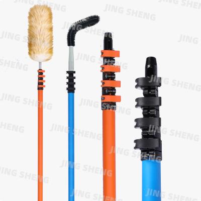 China 50ft Carbon Fiber Telescopic Industrial Duster with Anti-Spin Design for Duct Cleaning - 7ft to 60ft Extension Range for sale