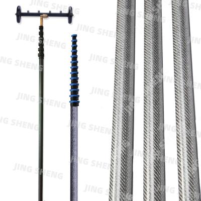 China 45ft Carbon Fiber Telescopic Pole for High Pressure Washer - 350 Bar Working Pressure, 7-Section Extension for sale