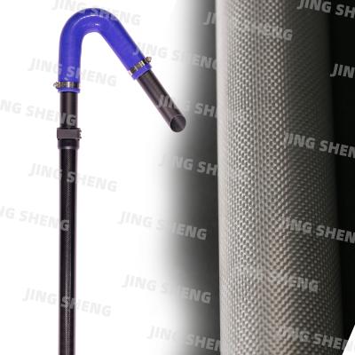China 20ft Carbon Fiber Gutter Cleaning Pole with 45° & 90° Blue Silicone Elbows - 40.34mm Handle Diameter for Household Use for sale