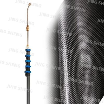 China 20ft 3K Carbon Fiber Telescoping Pressure Washing Pole with 25ft Extension and 2-Year Warranty for sale