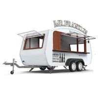 China Easy-to-Clean Flooring Fully Equipped Concession Catering Mobile Bar BBQ Food Trailer for sale