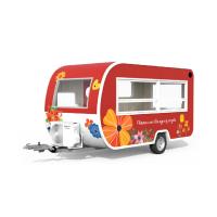China Easy-to-Clean Flooring Fully Equipped Concession Catering Mobile Bar BBQ Food Trailer for sale