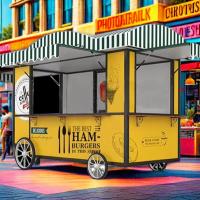 China Street Food Truck with Multi-Color Options Setups Wash Basin Grills Hotpots and Fryer for sale