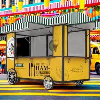 China Street Food Truck with Multi-Color Options Setups Wash Basin Grills Hotpots and Fryer for sale