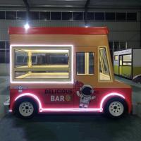 China Mobile Ice Cold Drinks Fruit Beer Milk Tea Coffee Snack Catering Food Truck Trailer Cart for sale
