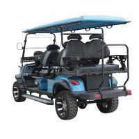 China Electric Golf Buggy Cart with Legal Lithium Battery 48V 6 Seater 4*4 2 End Customized for sale