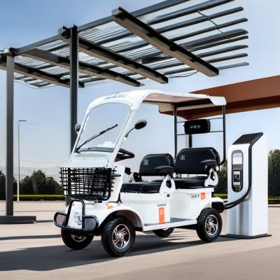 China Max Speed of 19 Km/h 4 Seats Battery and Shed Stylish Design Four-Person Adult Scooter for sale