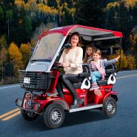 China Max Speed of 19 Km/h 4 Seats Battery and Shed Stylish Design Four-Person Adult Scooter for sale