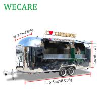 China Flooring Easy to Clean Up. Airstream Commercial Mobile French Fries Hot Dog Food Cart for sale