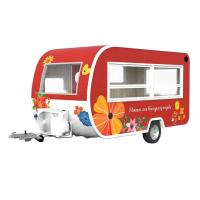 China Galvanized Steel Mobile Food Trailer with Non-slip Flooring and Customizable Options for sale