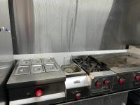 China Fully Equipped PVC Leather Floor Hotdog and Ice Mobile Kitchen Trailer for Restaurant for sale