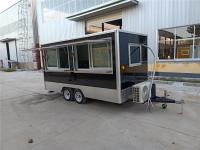 China Customised Design BBQ Fast Food Truck Cart with Water System and Double Sinks Water Faucet for sale