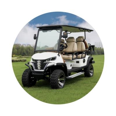 China 72V Lithium Battery 6 Seater Electric Golf Cart with Multi-Functional Four Wheels Brake for sale