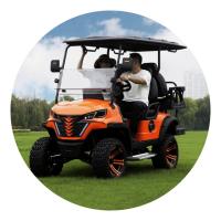 China 72V Lithium Battery 6 Seater Electric Golf Cart with Multi-Functional Four Wheels Brake for sale