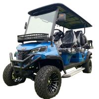 China HM Professional Production Waterproof Speaker Led Turn Signal Lifted 6 Seater Electric Golf Cart for sale