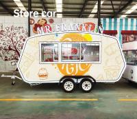 China Customized Logo White Outdoor Fast Food Dining Car Multifunctional Ice Breakfast Car for sale