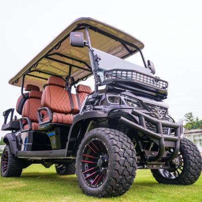 China Fuel Type Electric Newest Golf Cart With Lithium Battery and Comfortable Six Seater for sale