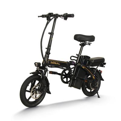 China Design Rear Carrier Electric City Bike with 48v Battery and 2.75-14 Tubeless Tire for sale