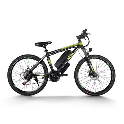 China Electric Bicycle 26-Inch Geared Bike with LED Headlights and Lithium Battery Power for sale