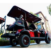 China 6 Seater Electric Golf Carts with Intelligent Onboard Charger and Vintage Red Design for sale