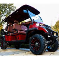 China 6 Seater Electric Golf Carts with Intelligent Onboard Charger and Vintage Red Design for sale