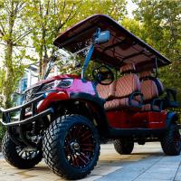China 6 Seater Electric Golf Carts with Intelligent Onboard Charger and Vintage Red Design for sale