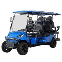 China Electric Golf Cart with 12 Inch Tires and Front Disc Rear Drum Brakes 6 Seater Vehicle for sale
