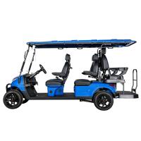 China Electric Golf Cart with 12 Inch Tires and Front Disc Rear Drum Brakes 6 Seater Vehicle for sale