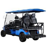 China Electric Golf Cart with 12 Inch Tires and Front Disc Rear Drum Brakes 6 Seater Vehicle for sale
