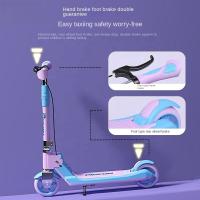 China 10 Inch Black Three Wheeled Scooter with Large-Capacity Lithium Battery for 6-8 Years for sale