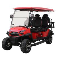 China 48V/60V/72V End Lithium Battery Off Road Golf Buggy Cart Red 6 Seater Electric Golf Cart for sale