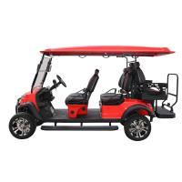 China 48V/60V/72V End Lithium Battery Off Road Golf Buggy Cart Red 6 Seater Electric Golf Cart for sale