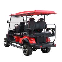 China 48V/60V/72V End Lithium Battery Off Road Golf Buggy Cart Red 6 Seater Electric Golf Cart for sale