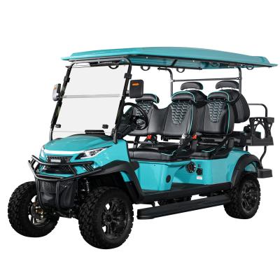China AC Battery Powered 6 Seater Golf Cart with Customised Colour/Logo and Lifted Design for sale