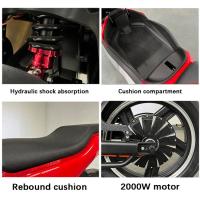 China 70Km/h 2060*560*1070mm 72v 2000w Electric Motorcycle For Adult 60ah Electrica Motorcycle for sale