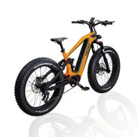 China Black Carbon Fiber Ebike HM-26PRO 52V 1000W Bafang Mid Drive Electric Bicycle 21Ah Off-Road 26X4.8