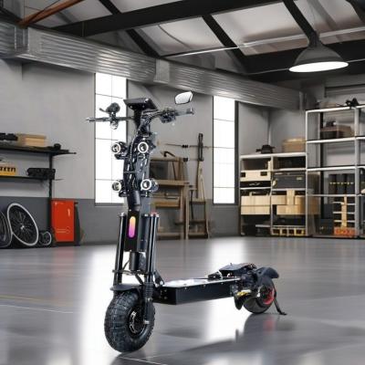 China Large Long 14 Inch 72V 10000w Adult Scooter with Acrylic LED Panel and Max Speed 31-40km/h for sale