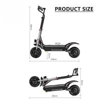 China Aluminum 5400W 11 Inch Folding Scooter For Adult With 200Kg Load 1100*1300*450mm Size for sale