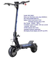 China Black 60V2400W6000W Dual Motor Scooter with Smart Display and APP NFC Max Speed 70km/h for sale