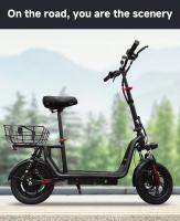 China Aluminum Alloy Electric Motorcycles with Seat V1 500W Powerful Motor Height Adjustable for sale
