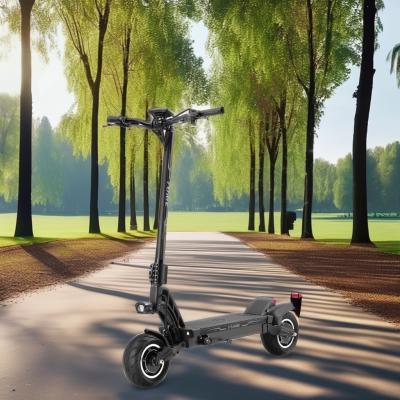 China 60v 6000w Dual Motor 10 Inch Fat Tire Foldable Scooter with Removable Seat Aluminum Frame for sale