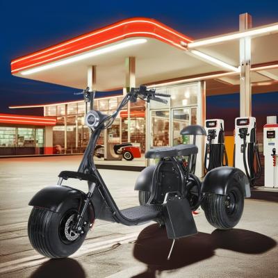 China Citycoco Fat Tire Golf Cart Tricycle 3wheel Three-wheel Scooter Category Range 40-80km for sale