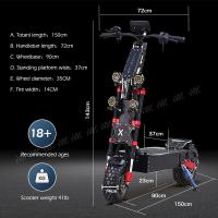 China Red with Black X7 8000W 4000W Road Dual Motor Scooter The Perfect Off-road Companion for sale