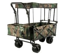 China Collapsible 4-Wheel Metal Foldable Trolley Cart for Garden Beach Shopping Storage Tool for sale