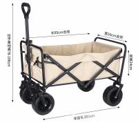 China Convenient Wide Wheel Camping Trolley with Double Brake Wheels and Logo Customization for sale