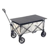 China Convenient Wide Wheel Camping Trolley with Double Brake Wheels and Logo Customization for sale