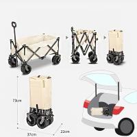 China Durable Outdoor Beach Camping Trolley Cart with Folding Structure Roll Container for sale