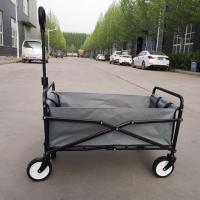 China Outdoor Foldable Beach Camping Kids Wagon Stroller Metal Folding Hand Carts Trolley for sale