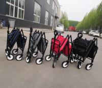 China Outdoor Foldable Beach Camping Kids Wagon Stroller Metal Folding Hand Carts Trolley for sale