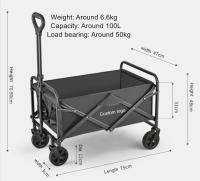 China Collapsible Outdoor Garden Park Utility Wagon for Kids and Beach Load Capacity 50kg for sale